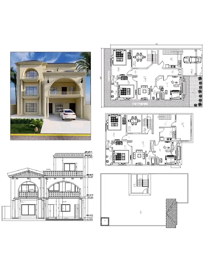 Convert sketch,pdf to cad or redraw floor plan in autocad for real ...