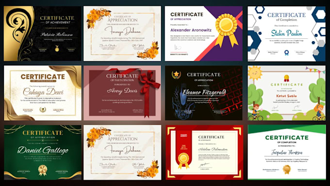 Make custom certificate design award certificate and doploma ...