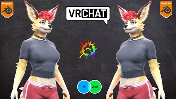 Create custom vrchat avatar, furry avatar, nsfw, animaze, vtuber, ffix by Wardvtube | Fiverr