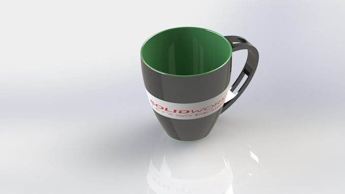 Do 3d model for a cup using solidworks by Ammar_alarashi | Fiverr