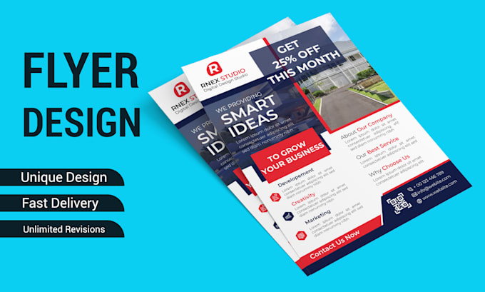 Customized modern flyer design for your marketing by Rohid64 | Fiverr