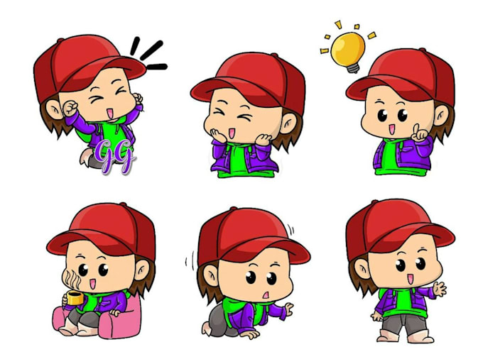 Draw Stickers For Telegram Twitch Emotes Discord Vtuber In Cute
