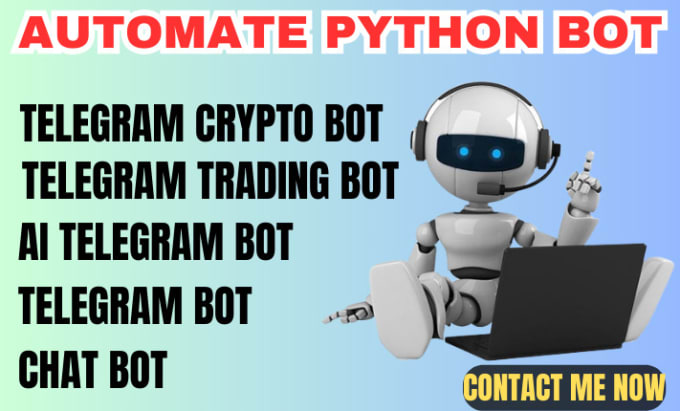 Construir telegram bot, telegram crypto bot, youtube bot, trading bot ... Construir telegram bot, telegram crypto bot, youtube bot, trading bot ...