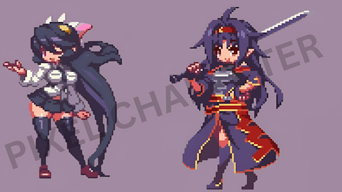 Draw pixel art character sprites, 8bit or 16 bit pixel art and ...