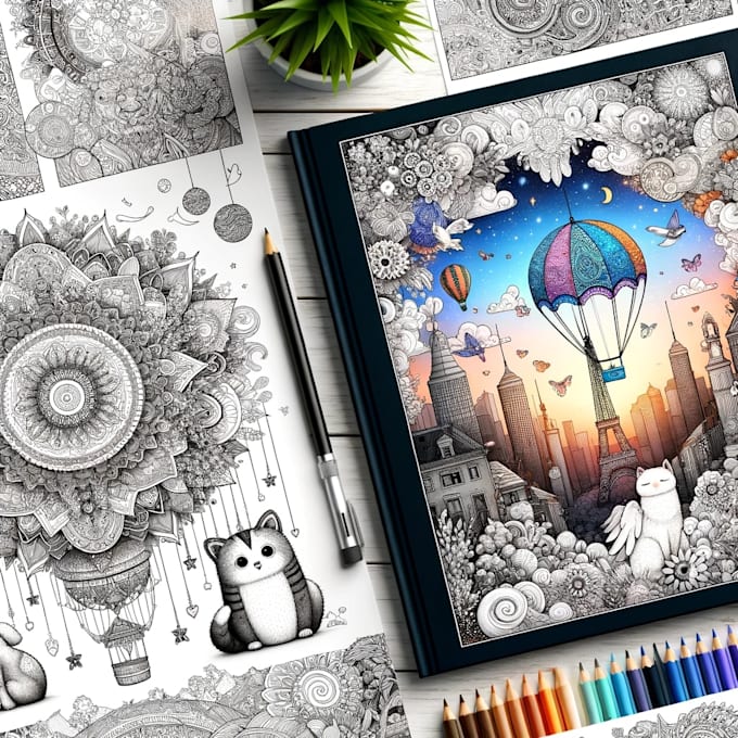 Diseñaré páginas y portadas para libros de colorear, amazon kdp, etsy ...