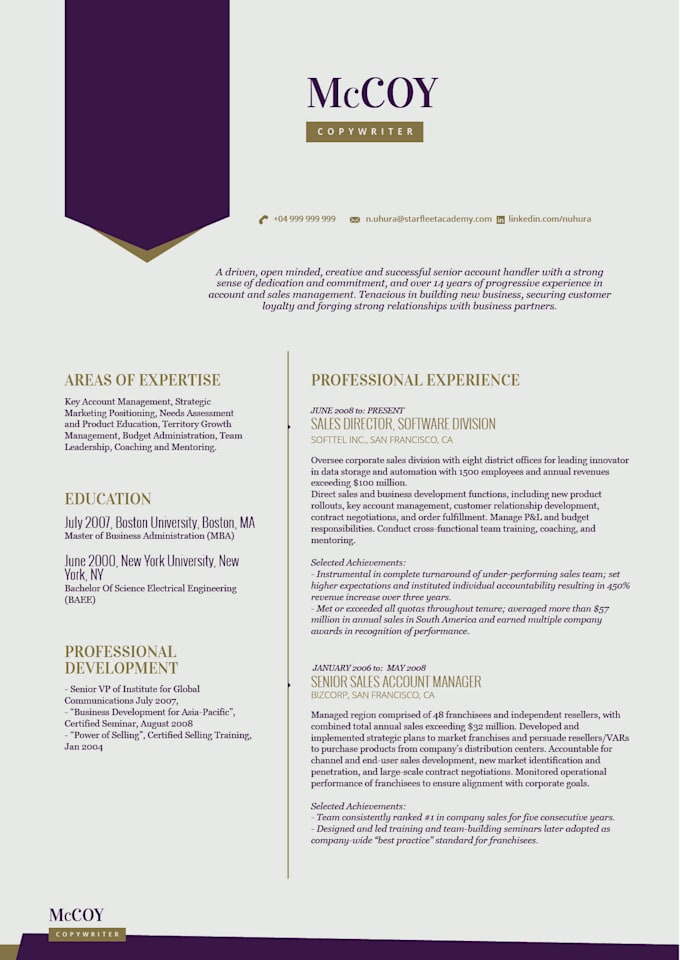 Design attractive resume and cv by Design_girl1 | Fiverr