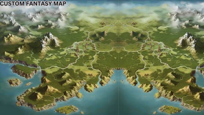 Create custom fantasy map map illustration dnd campaign stories book ...