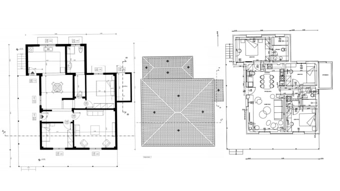 Draw 2d floor house plan, architectural cad drawings, elevation site blueprint