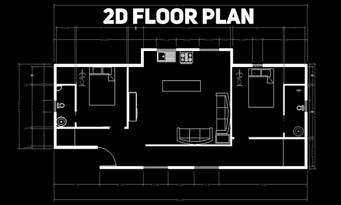 Draw architectural house plan, 2d floor plan in autocad by Manjurultushar | Fiverr