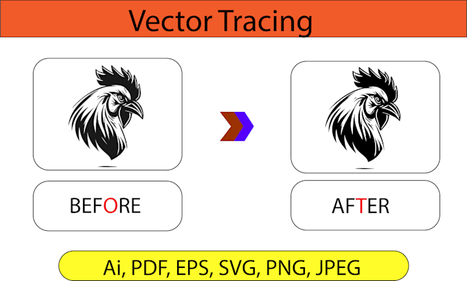 Raster to vector tracing, vectorize image, convert to vector by Kanwal_kumar_39 | Fiverr