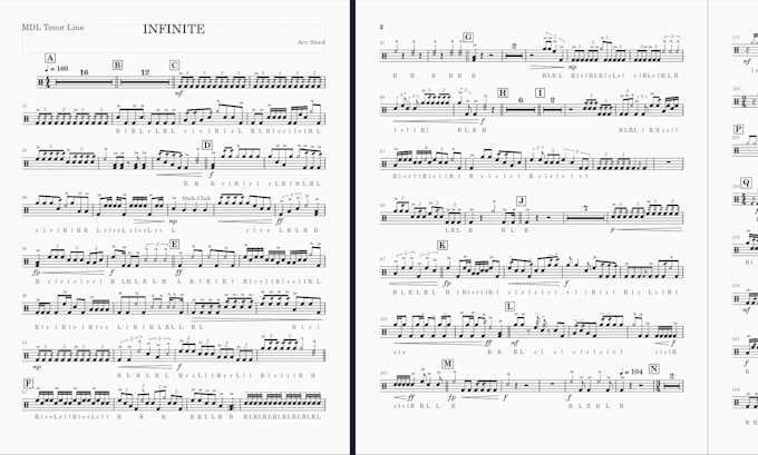 Write battery drumline parts to your marching band music by Paxtonsteed ...