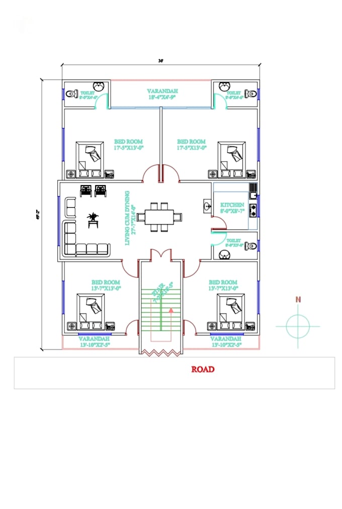 Draw autocad 2d floor plan, elevation, section, layout plan