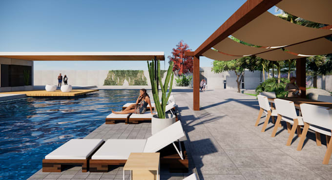 Design and render your , backyard, garden, pool, patio by Ar_mdalamin ...