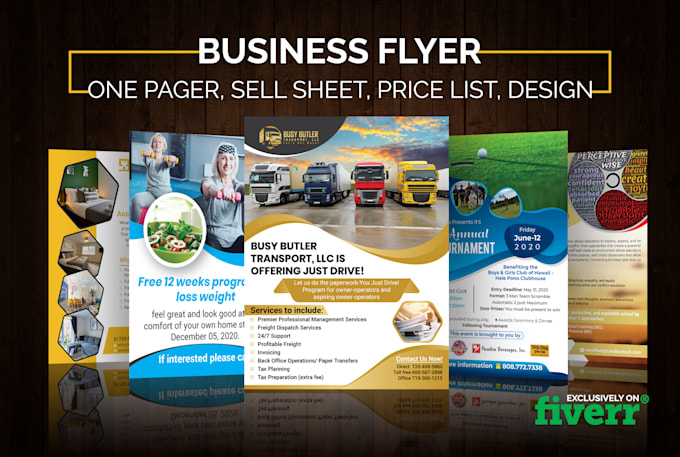 Marketing flyer, one pager, sell sheet, price list, capability statement by Saidur9090 | Fiverr