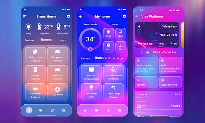 Create a functional app ui ux design, figma, ui ux design mobile app by Van_glock | Fiverr