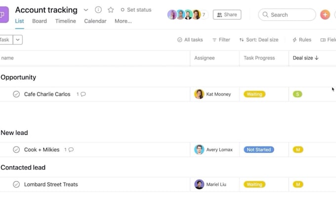 Setup asana project, asana task, asana workflow, asana board with ...
