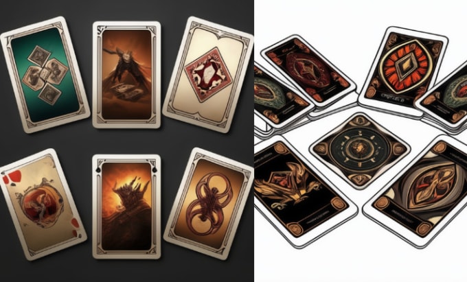 Do card game design, card game art, board game, card game template, box ...