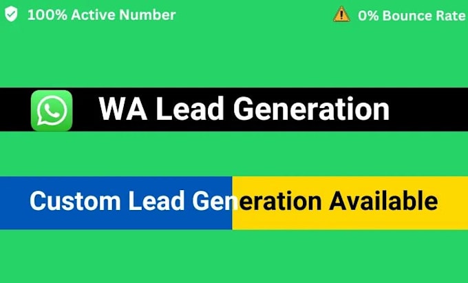Generate bulk active whatsapp phone number database by Bizzleads | Fiverr