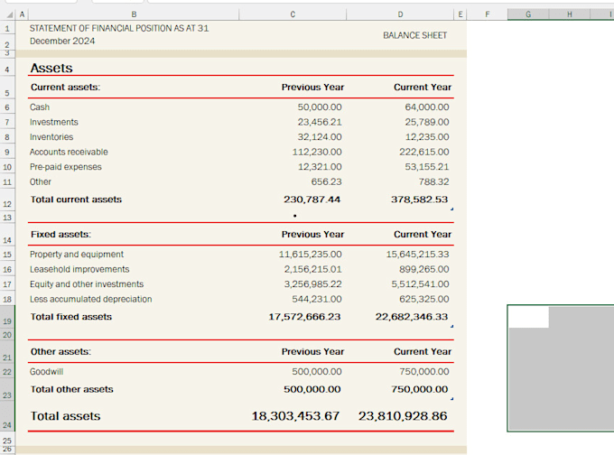 Prepare financial statements income statement balance sheet by Tasawar ...