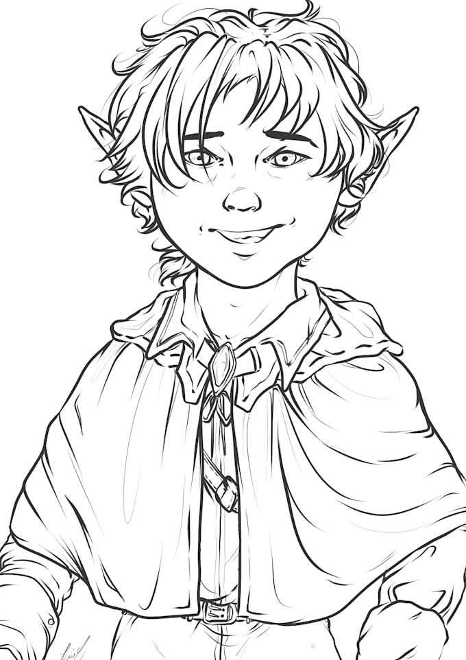 Draw your dnd roleplay character in a semi realistic style by Luviel ...