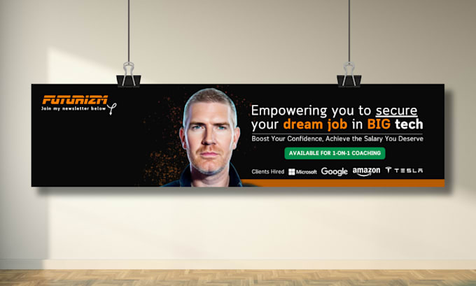 Design a linkedin profile banner that converts visitors to buyers by ...