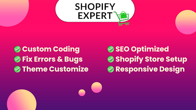 Be your shopify expert fix errors and bugs, convert figma and xd to wordpress by Geosebastian997 ...