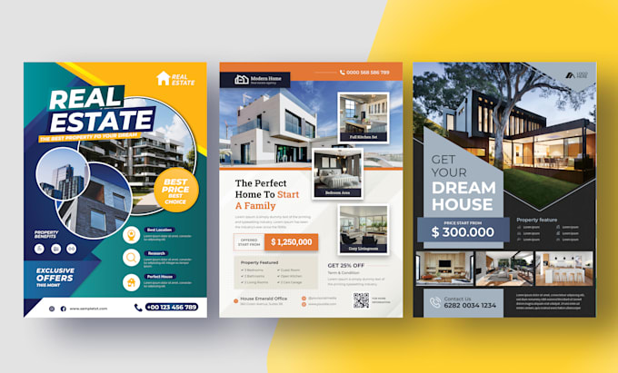 Create custom real estate flyer design for property marketing by ...