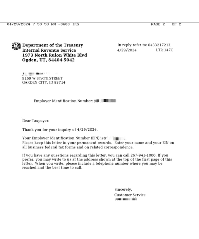 Get your ein and verification for llc and sole proprietor by ...