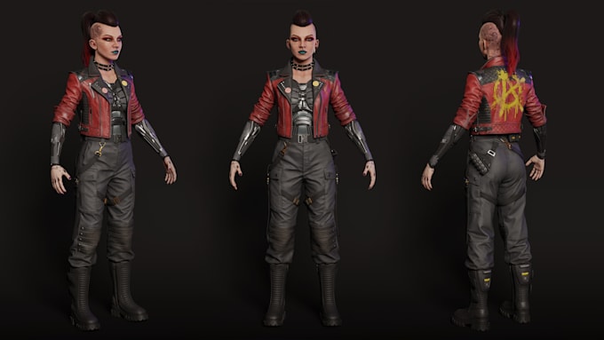 Design 3d game character,ue5 rig,turn oc to 3d,fix 3d model,retopology,animate3d by Delen_james ...