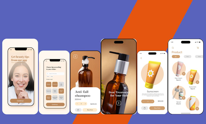 Design app screenshots for app store play store figma design by Ay_posi ...