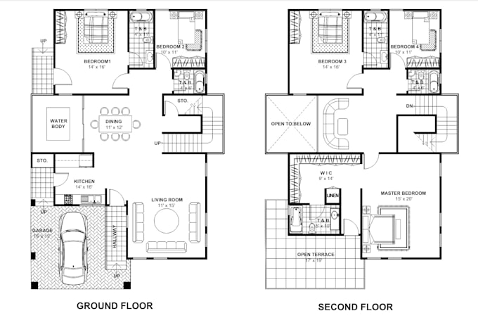Convert 2d drawing in autocad or create 2d colored plan by ...