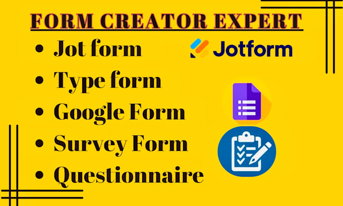 Create smart and responsive jotform and type form by Kirayan | Fiverr