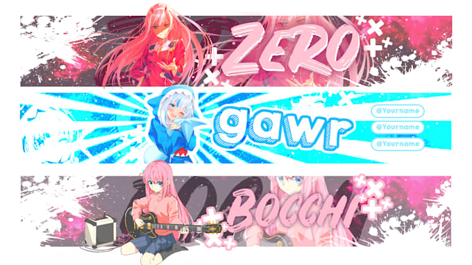 Design anime and vtuber styled banners for all platform by Itsscream ...
