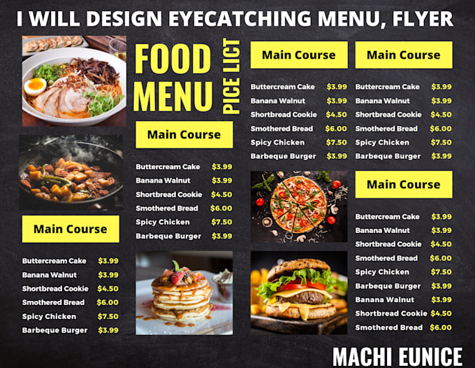 Design menu for restaurant, food menu flyers, posters design, price ...