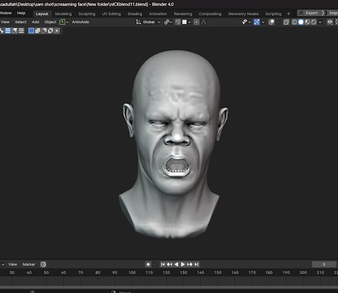 Sculpt a 3d head figure, 3d face model, 3d stl file for resin printing ...