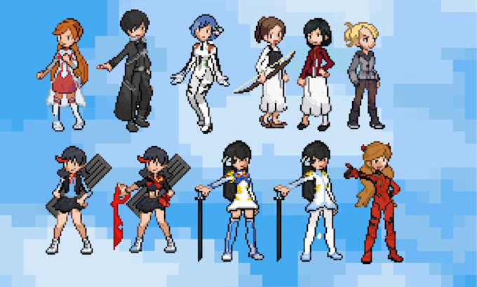 Create pixel art character, pixel art animation, game asset,pixel ...
