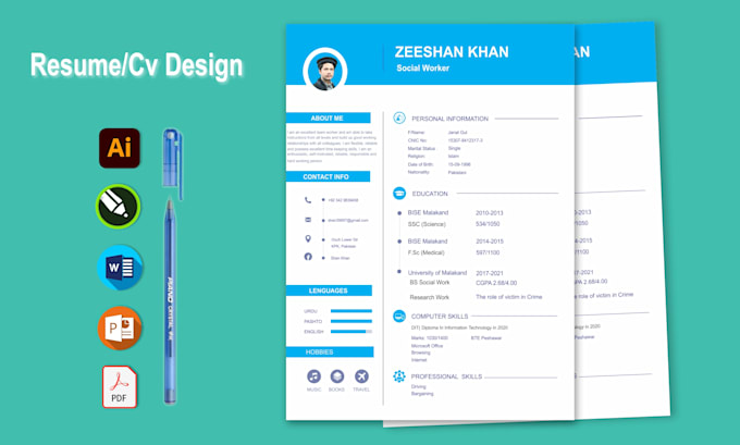 Design, rewrite modern professional cv, resume and cover letter by ...