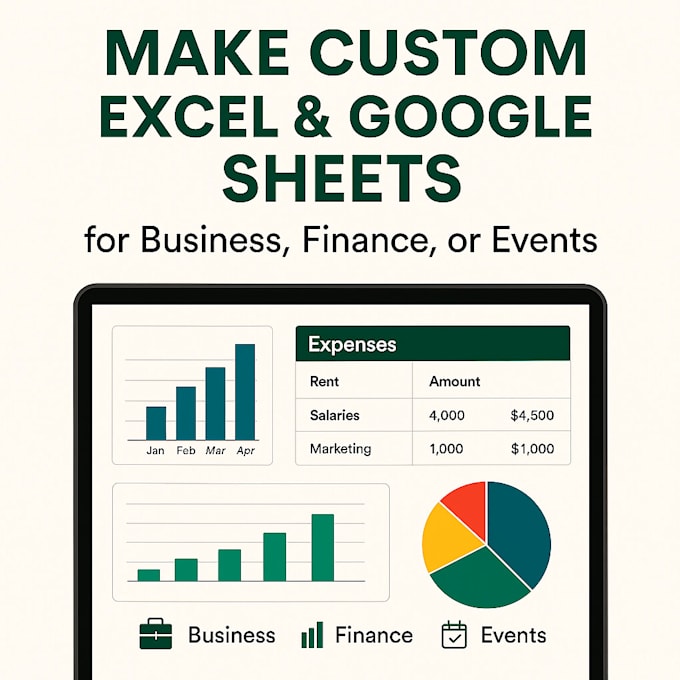 Build custom excel or google sheets dashboards, trackers, and ...