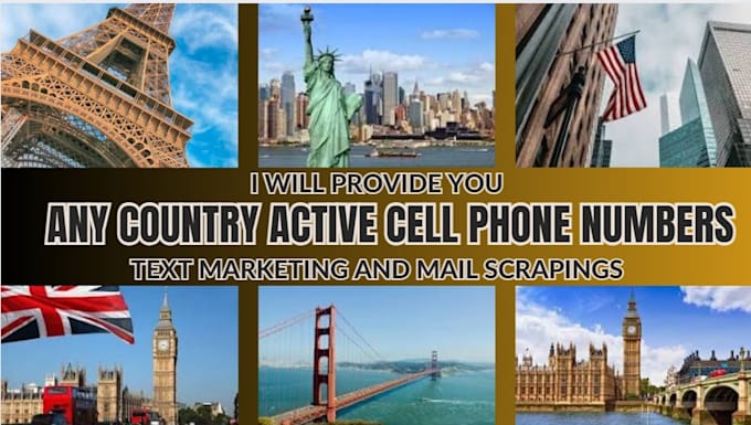 Give you active cell phone numbers for marketing strategy with sms ...