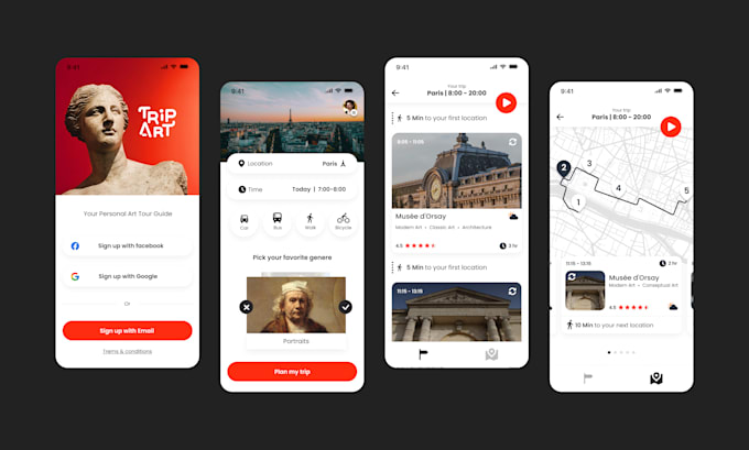 Create a figma prototype mobile app design by Yuvalior100 | Fiverr