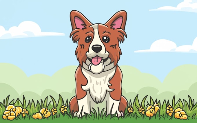 Draw pet portrait vector line art by Delmeoses | Fiverr