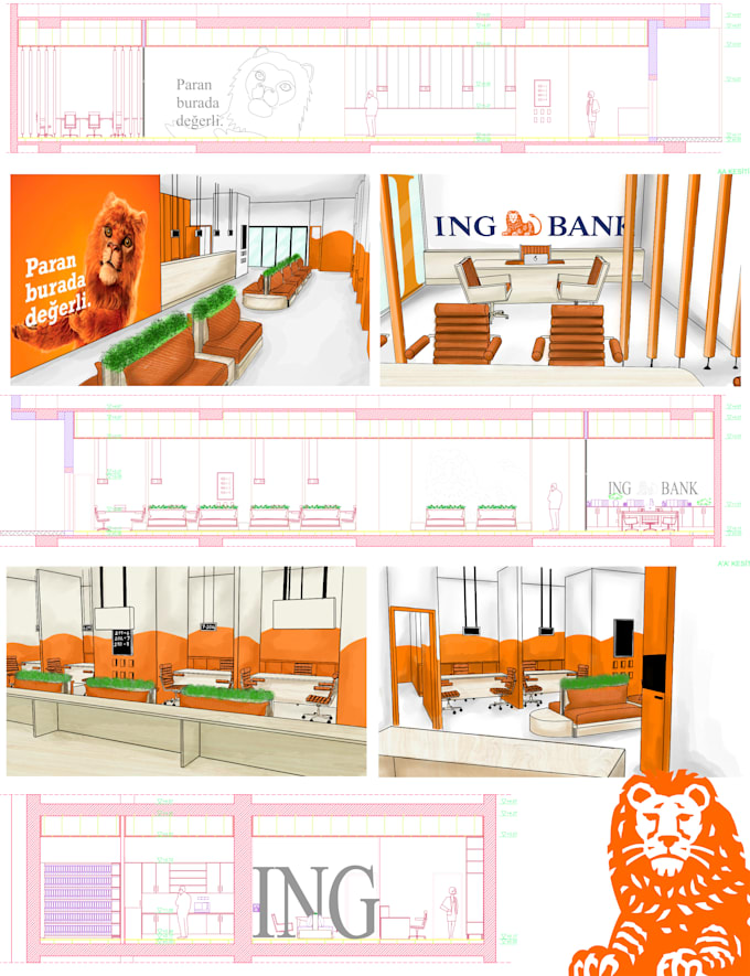 Be creating interior floor layout plans by Nursaribayrak | Fiverr