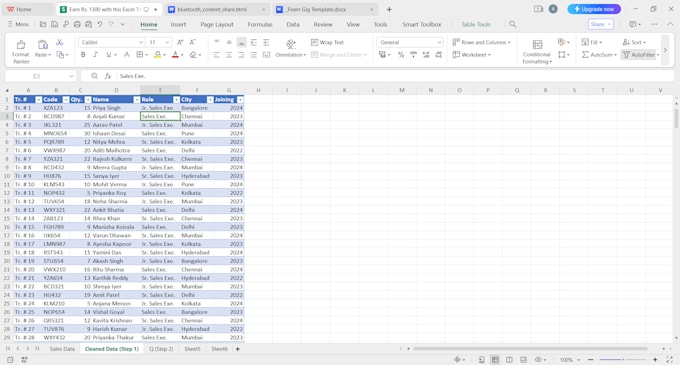 Provide data entry, data cleanup, organizing data, data extraction ...