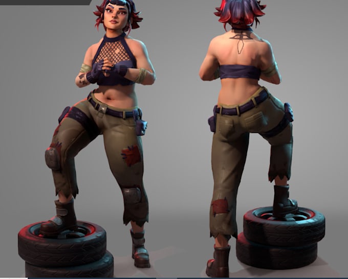 3d Modeling Character Texture Rig For Unity Game 3d 2d Game Character Nsfw Art By Tomraphael