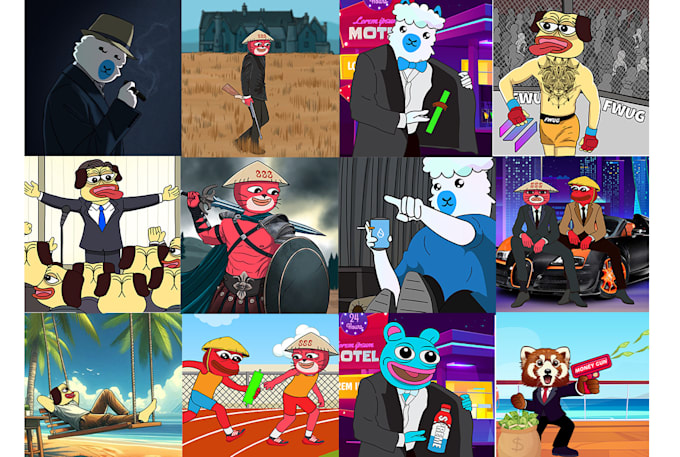 Design memes posts for meme coins, crypto meme arts, utility token by ...