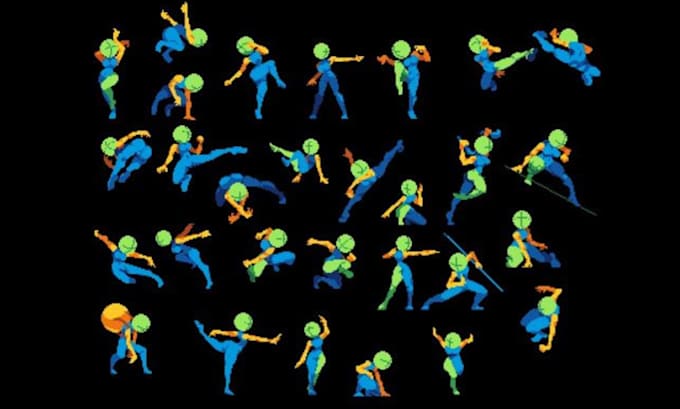 Create pixel sprite sheet, 8 bit, 16 bit pixel sprite, pixel character ...