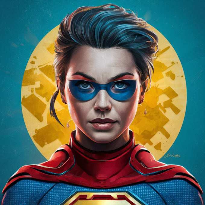 Make a comic superhero pop art portraits for you by Kianortuin | Fiverr
