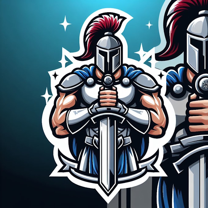 Design an awesome sword mascot logo with express delivery by Rener_fox ...