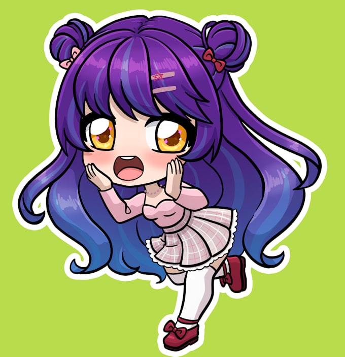 Draw a cute anime chibi character by Pilipikachan | Fiverr