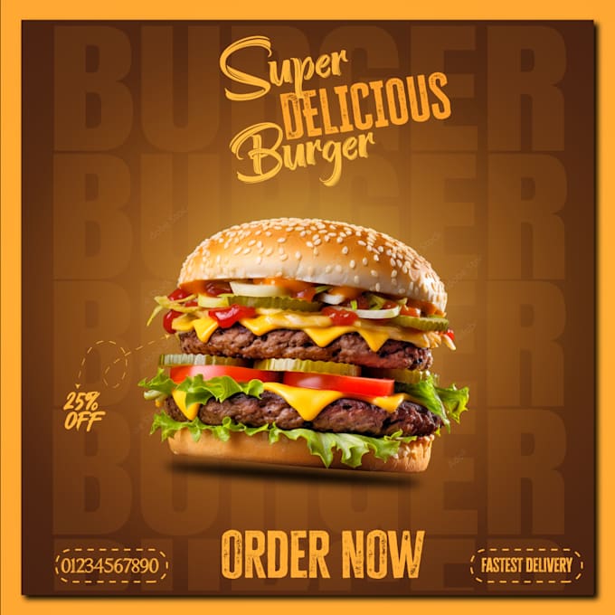 Design food handout, restaurant pamphlet, social media advert design by ...